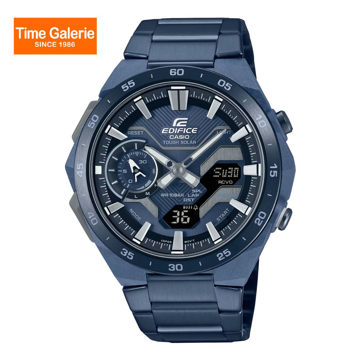 Casio Edifice Suspensione Cool Blue Edition ECB-2200CB-2A Stainless Steel Band Men Watch